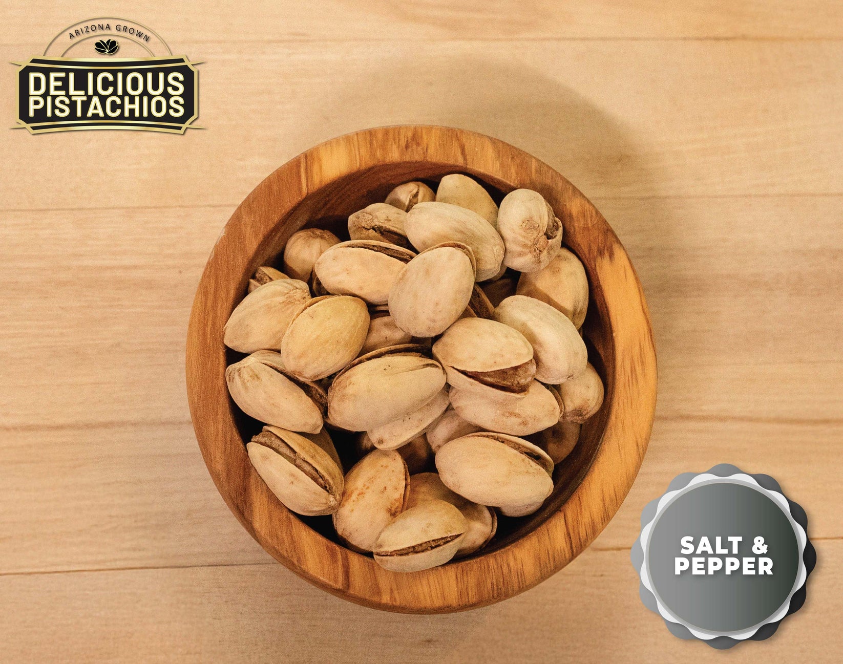 Pistachios Salt & Pepper (Inshell) – Delicious Pistachios